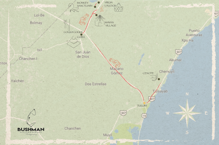 bushman tour map | Bushman Photo